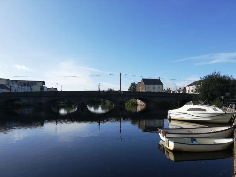 Peacocks crossing the road in Graiguecullen